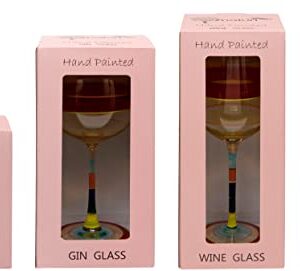 Maturi Hand Painted Stripe Champagne Flute, 220ml, Gift Boxed