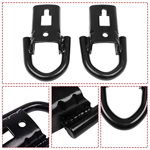 ELITEWILL Front Bumper Tow Hook Shackles with Black Powder Coating Fit for Ford F150 2009-2019 Replace OEM FL3Z-17N808-A