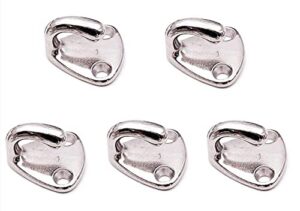 5pcs 316 stainless steel boat eye fender hook, silver mini pad eye marine sailing 27mm x 27mm boats accessories