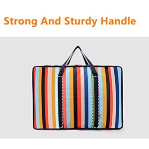 AI-LAFU 1pc Storage Clothes Bag, Large Capacity Supper Strong Orange Stripes Storage Bag, Waterproof Sturdy Oxford AILAFUXLD-O 0