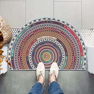 home half round door mat bohemian style indoor welcome doormat outdoor carpet entrance rug living room bedroom entrance mat bohemian morocco mystic mandala style rugs…