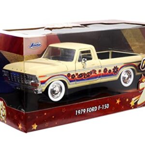 New Jada Compatible with 1979 Ford F-150 Pickup Truck Cream I Love 70's 1/24 Diecast Model Car by Jada 31609