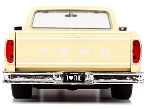 New Jada Compatible with 1979 Ford F-150 Pickup Truck Cream I Love 70's 1/24 Diecast Model Car by Jada 31609