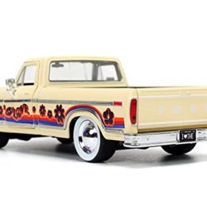 New Jada Compatible with 1979 Ford F-150 Pickup Truck Cream I Love 70's 1/24 Diecast Model Car by Jada 31609