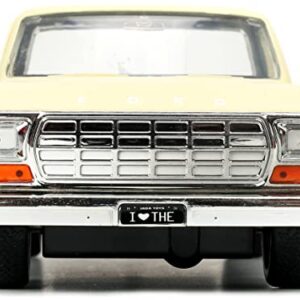 New Jada Compatible with 1979 Ford F-150 Pickup Truck Cream I Love 70's 1/24 Diecast Model Car by Jada 31609