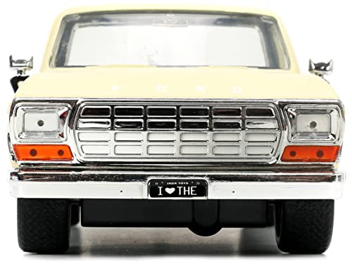 New Jada Compatible with 1979 Ford F-150 Pickup Truck Cream I Love 70's 1/24 Diecast Model Car by Jada 31609