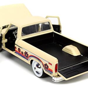 New Jada Compatible with 1979 Ford F-150 Pickup Truck Cream I Love 70's 1/24 Diecast Model Car by Jada 31609