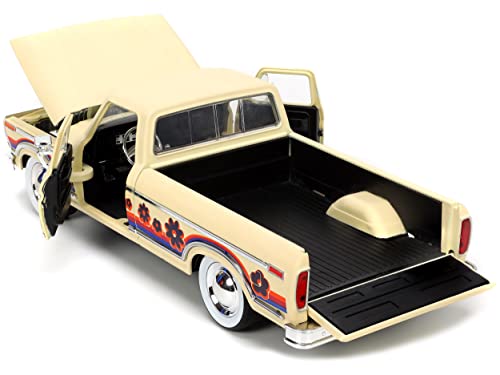 New Jada Compatible with 1979 Ford F-150 Pickup Truck Cream I Love 70's 1/24 Diecast Model Car by Jada 31609