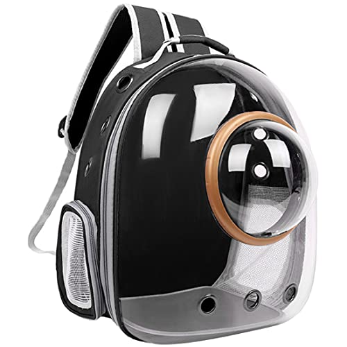 Pet Backpack Carrier Small Puppy Bunny Kitten Airline Approved Space Capsule Bubble Transparent Sightseeing Backpack Birds Travel Cage for Hiking Walking Outdoor