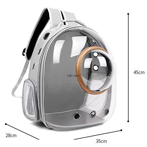 Pet Backpack Carrier Small Puppy Bunny Kitten Airline Approved Space Capsule Bubble Transparent Sightseeing Backpack Birds Travel Cage for Hiking Walking Outdoor