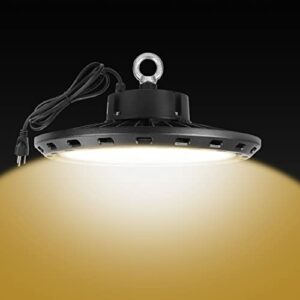 q qingchen warm white 3000k 2700k led high bay light 200w,etl certified full spectrum ufo high bay led shop light for factory work shop plant growth