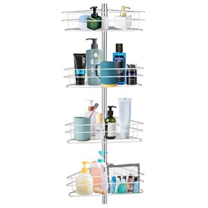 liangdong shower caddy corner organizer for bathroom, bathtub rustproof storage holder for shampoo and other bath accessories,