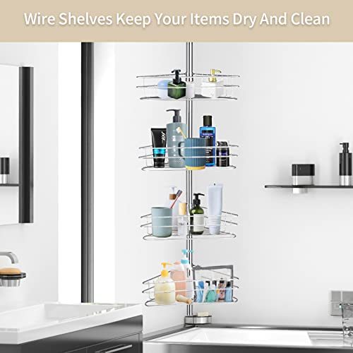 LiangDong Shower Caddy Corner Organizer for Bathroom, Bathtub Rustproof Storage Holder for Shampoo and Other Bath Accessories,