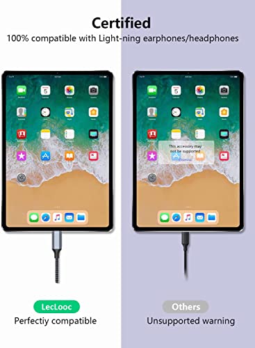 USB C to Lightning Audio Adapter Cable USB Type C Male to Lightning HiFi Audio Female Headphones Converter Fit with iPad Pro, iPad Air, MacBook, Galaxy S23 S22, Pixel 7 6 Pro (Not Support Charging)