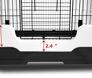 26" Rabbit Cage Carry with Pull Out Tray and Caster Size: L25 XW17 XH21 (Black)