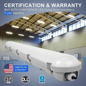 4FT LED Vapor Tight Light,40W-50W-60W Selectable 7800LM Vapor Proof Light 3CCT 3000K-4000K-5000K Tunable, Indoor Workshop Light, IP66 DLC ETL Approved for Cold Room, Car Wash, Parking Garage (12-Pack)