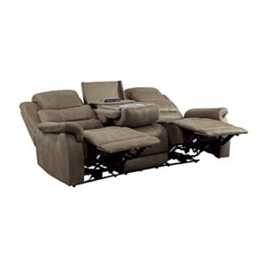 Lexicon Saffold Power Double Reclining Sofa, Brown