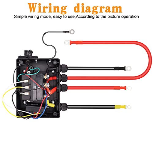 Torkettle Winch Solenoid Relay Control contactor Box for 8000-17000lbs Electric ATV UTV Winch 12V