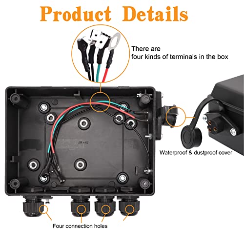 Torkettle Winch Solenoid Relay Control contactor Box for 8000-17000lbs Electric ATV UTV Winch 12V