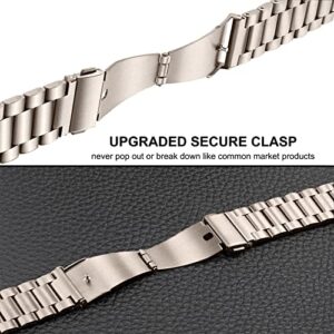 TRUMiRR Band Sets for Apple Watch Series 8 7 41mm Starlight Women, 2 Pack Solid Stainless Steel Watchband + Mesh Strap for iWatch SE Series 8 7 6 5 4 3 2 1 41mm 40mm 38mm