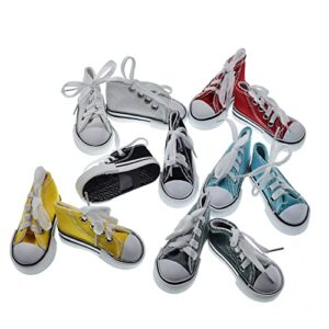 12 Pieces Bird Shoes Mini Sneaker，Bird Parrot Toys Bird Chew Toys Bird Toy Sneakers Toy Mini Fingers Shoes for Small Finches