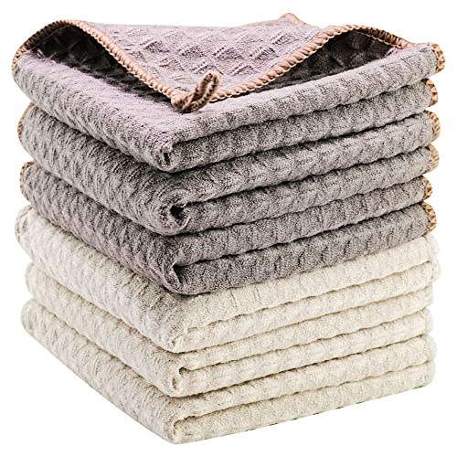 VMVN Kitchen Towels Dish Towels,Dish Cloths for Washing Dishes,Kitchen Towels and Dishcloths Sets,Ultra Soft Absorbent Cleaning Rags 12”x12”,Tea Towels and Bar Towels