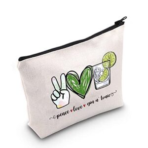 pofull gin drinking gift gin lover gift alcohol drinker gift alcohol lover gift drinking lover gift (peace love gin bag)