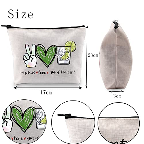 POFULL Gin Drinking Gift Gin Lover Gift Alcohol Drinker Gift Alcohol Lover Gift Drinking Lover Gift (peace love gin bag)