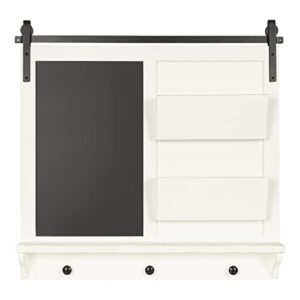 Kate and Laurel Cates Magnetic Wall Organizer with Pockets, 30x28, White