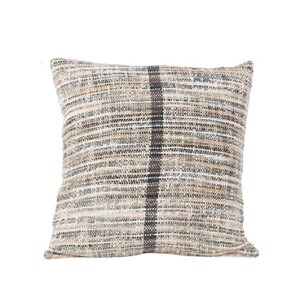 blossom bucket square pillow slub stripe, 18-inch length