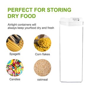 4 PCS Airtight Food Storage Containers Set with Easy Lock Lids, Plastic Storage Containers for Kitchen Pantry Organization and Storage,Cereal and Sugar, Dry Food Canisters for Flour