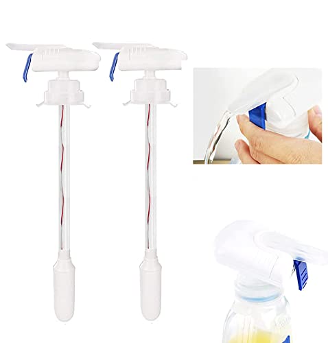 Drink Dispenser for Fridge Gallon - Kids tap automatic dispenser, milk pump for gallon,milk dispenser,Easy to Use Drink Dispenser, for Drinks, Juice, and Beverages - Prevent Overflowinge 2 pack