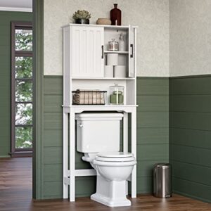 RiverRidge Monroe Bathroom Over-The-Toilet Spacesaver, White