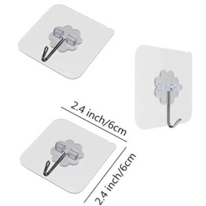 Wall Hooks, Transparent Wall Hooks, 15PCS