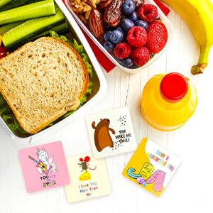 Prasacco 120 Pcs Lunch Box Notes for Kids Cute Affirmation Lunch Box Cards Lunchbox Notes for Kindergartners Inspirational Motivational Love Notes Kid Lunch Accessories