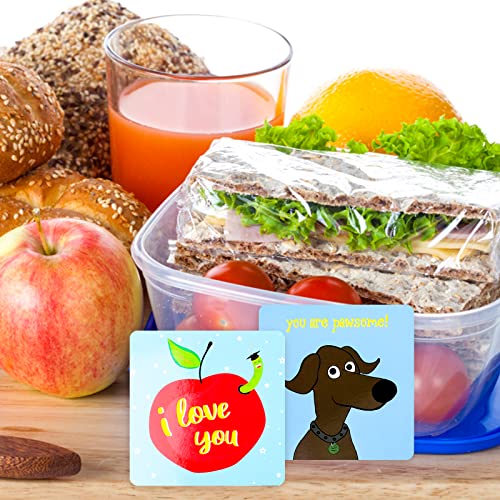 Prasacco 120 Pcs Lunch Box Notes for Kids Cute Affirmation Lunch Box Cards Lunchbox Notes for Kindergartners Inspirational Motivational Love Notes Kid Lunch Accessories