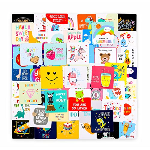 Prasacco 120 Pcs Lunch Box Notes for Kids Cute Affirmation Lunch Box Cards Lunchbox Notes for Kindergartners Inspirational Motivational Love Notes Kid Lunch Accessories