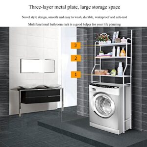 Yargole 3-Tier Laundry Room Shelf Over Washing Machine Storage Utility Rack,Above Toilet Washer Dryer Stand Storage,Adjustable Bathroom Organization Space Saving Shelving Units