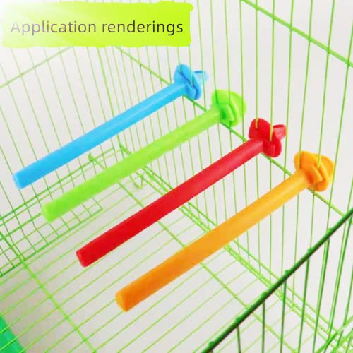 HONGYUNHX 10 Plastic Stand Perches Holders Canary Finch Budgie Bird Cage Plastic Stand Perches Holders,Green,R1