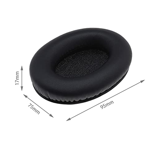 1 Pair Ear Pads Compatible with JVC HA-S600 Headsets Protein Leather Foam Replacement Comfort Replacement Ear Cushions Black