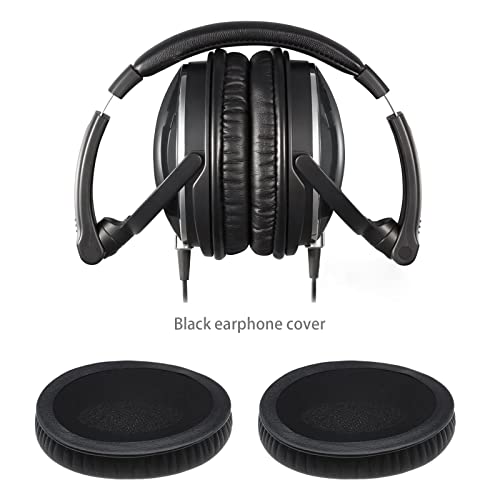 1 Pair Ear Pads Compatible with JVC HA-S600 Headsets Protein Leather Foam Replacement Comfort Replacement Ear Cushions Black