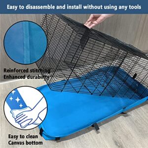 kathson 47x24 Guinea Pig Cage Liners Washable Guinea Pig Bedding Liner Base Small Animals Habitat Canvas Bottom Reusable Waterproof Cage Bedding Accessories for Rabbit Hamster Hedgehog Ferret(Black)