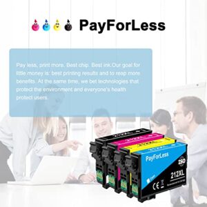 PayForLess 212XL for 212XL T212XL 212 XL for Expression Home XP-4100 Epson XP-4105 Workforce WF-2830 WF-2850 Printer