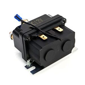 QWORK Solenoid Relay, 12V 250A Winch Relay Solenoid Replacement Contactor for 3000-5000lbs ATV UT Winch Control, 2 Pack