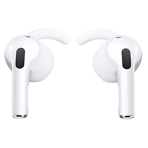 ToneGod AirPods Pro Ear Hooks Covers Pair Compatible with AirPods Pro Anti-Slip Silicone Ear Covers Accessories for Running, Jogging, Cycling (White)