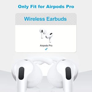 ToneGod AirPods Pro Ear Hooks Covers Pair Compatible with AirPods Pro Anti-Slip Silicone Ear Covers Accessories for Running, Jogging, Cycling (White)