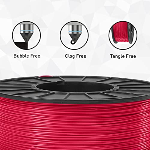 KVP Eco-Friendly PLA 3D Filament 1.75MM Diameter - Dimensional Accuracy +/-0.003mm, 5LB Spool (Black)