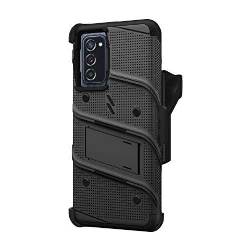 ZIZO Bolt Bundle for Galaxy A03s Case with Screen Protector Kickstand Holster Lanyard - Black