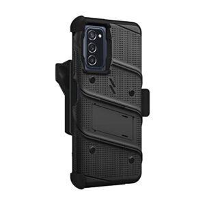 ZIZO Bolt Bundle for Galaxy A03s Case with Screen Protector Kickstand Holster Lanyard - Black