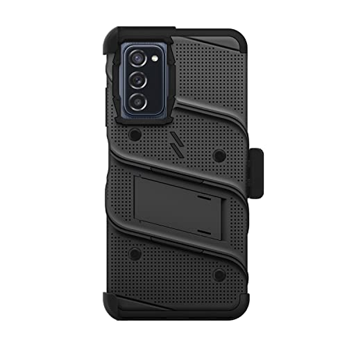 ZIZO Bolt Bundle for Galaxy A03s Case with Screen Protector Kickstand Holster Lanyard - Black